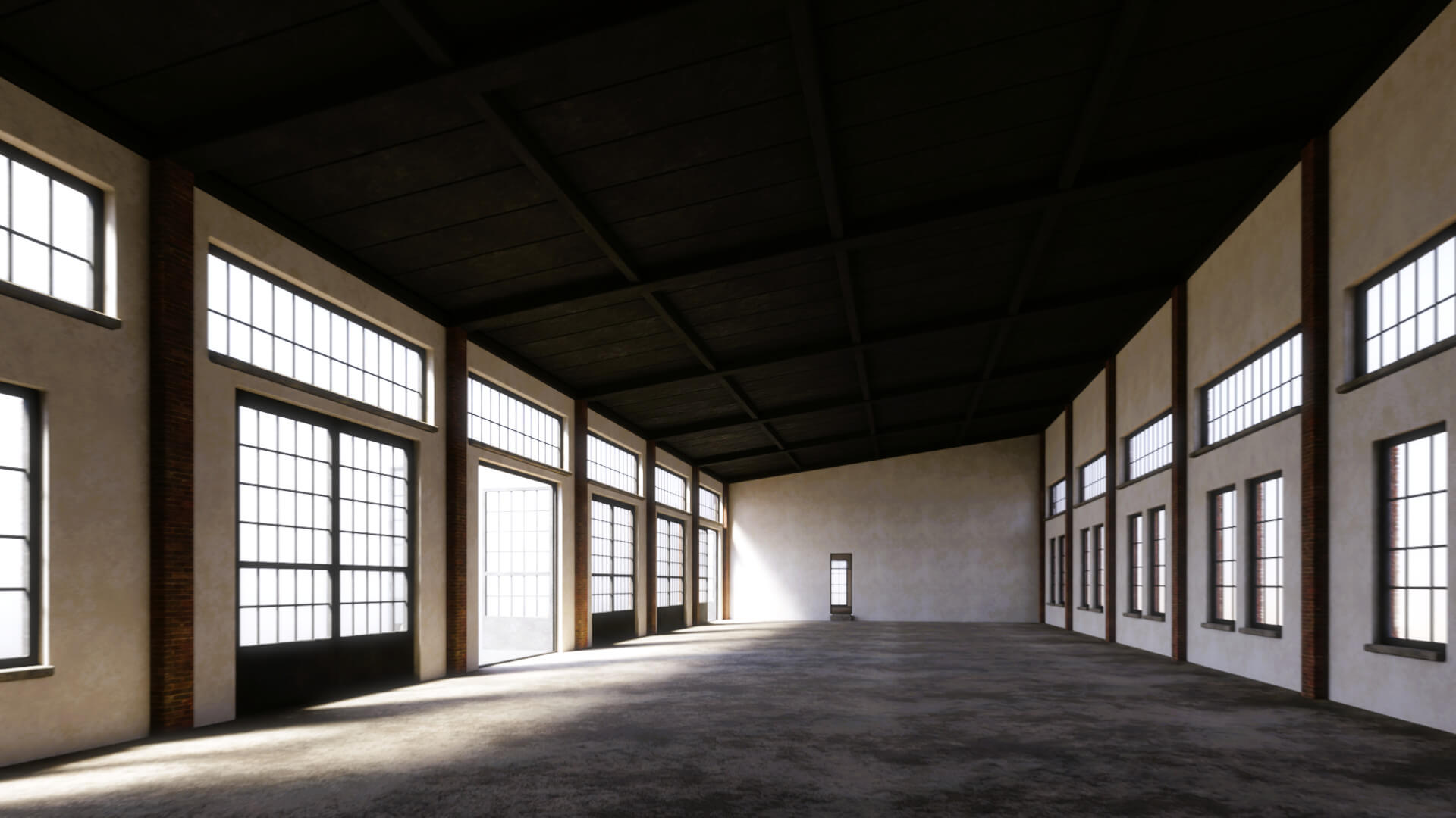 Big Brick Building School Factory Collection - 3D Model by Enterables