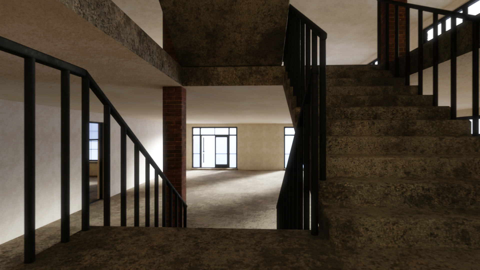 Big Brick Building School Factory Collection - 3D Model by Enterables