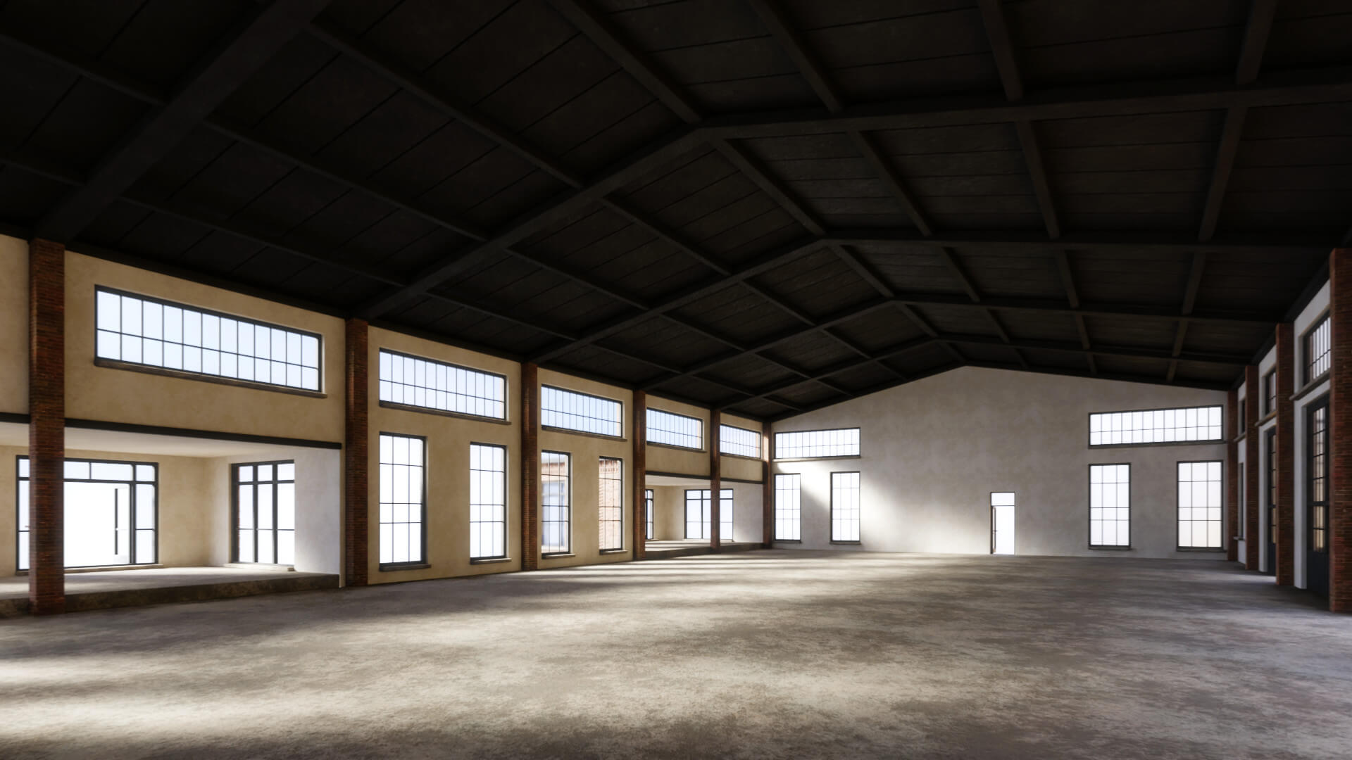 Big Brick Building School Factory Collection - 3D Model by Enterables