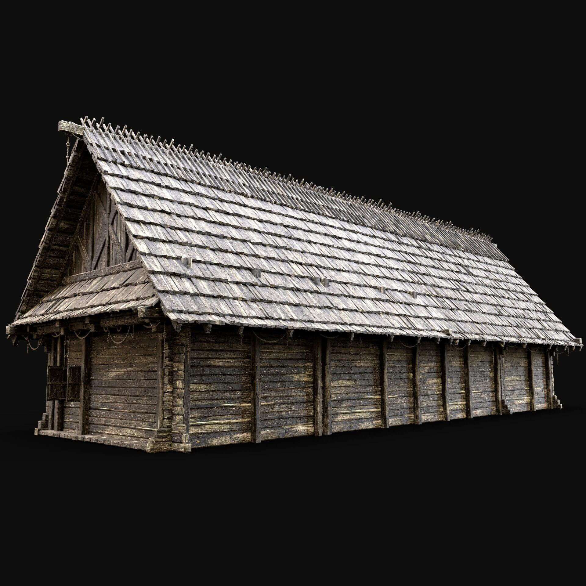 Big Generic Wooden House - 3D Model by Enterables