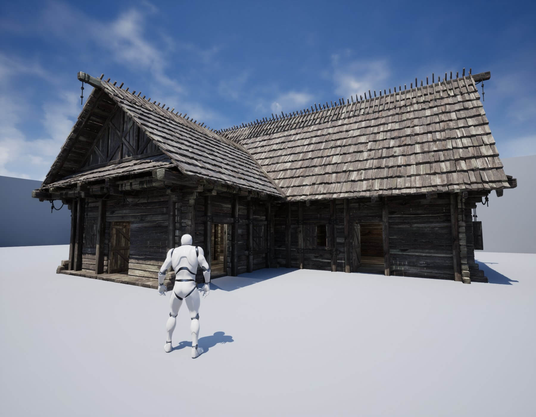Big Generic Wooden House - 3D Model by Enterables