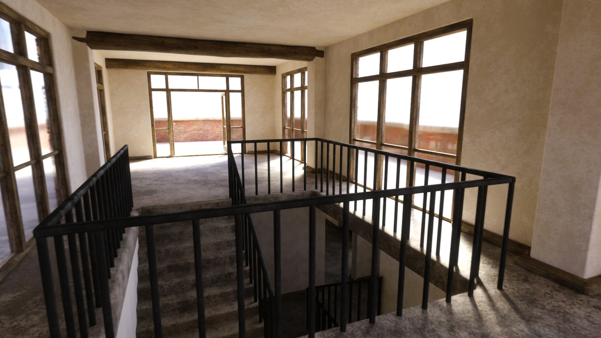 Brick Building School Factory Collection - 3D Model by Enterables