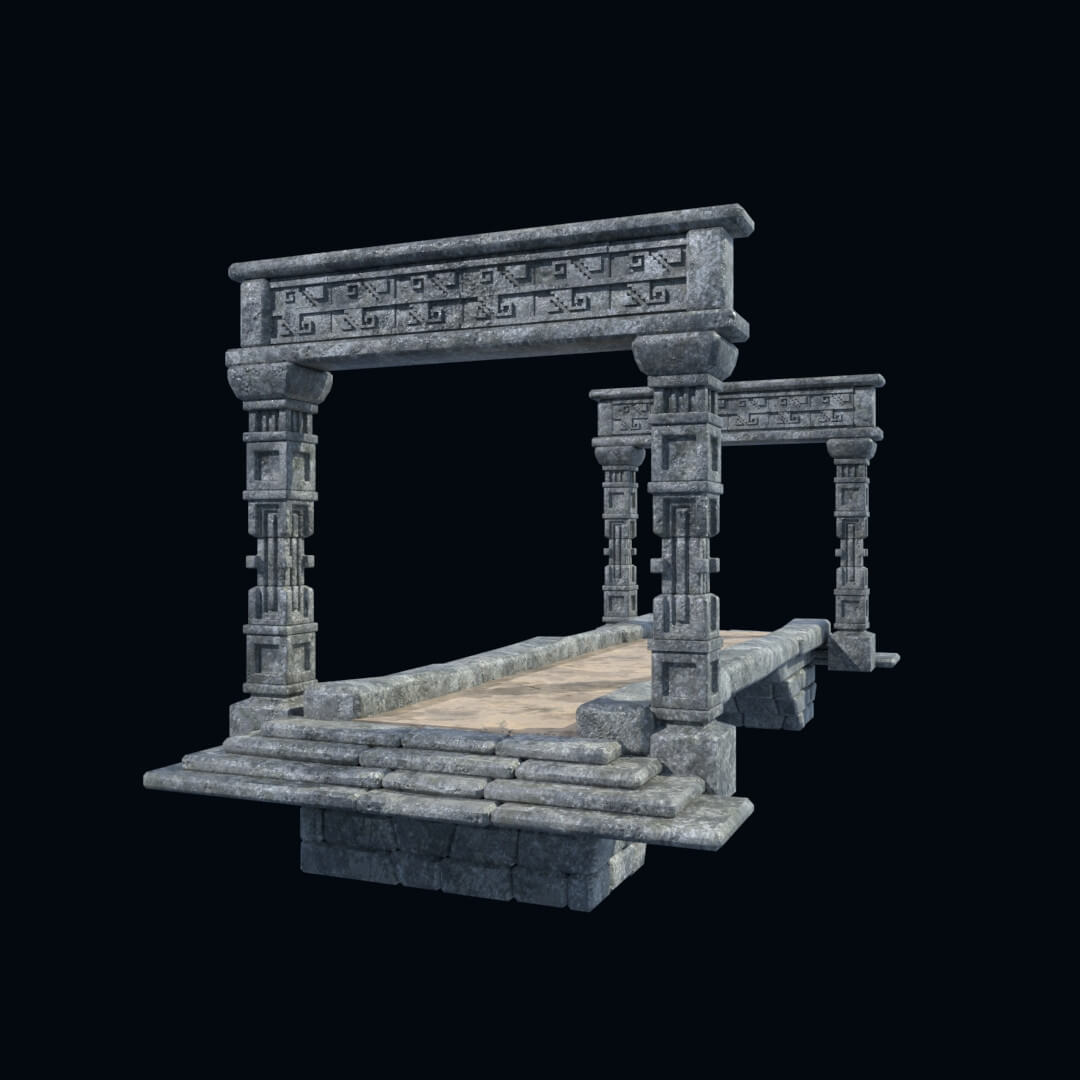 Bridge Ancient Aztec Maya Inca Collection - 3D Model by Enterables