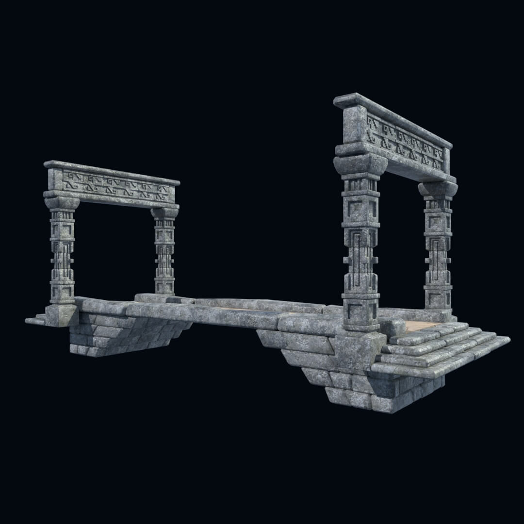Bridge Ancient Aztec Maya Inca Collection - 3D Model by Enterables