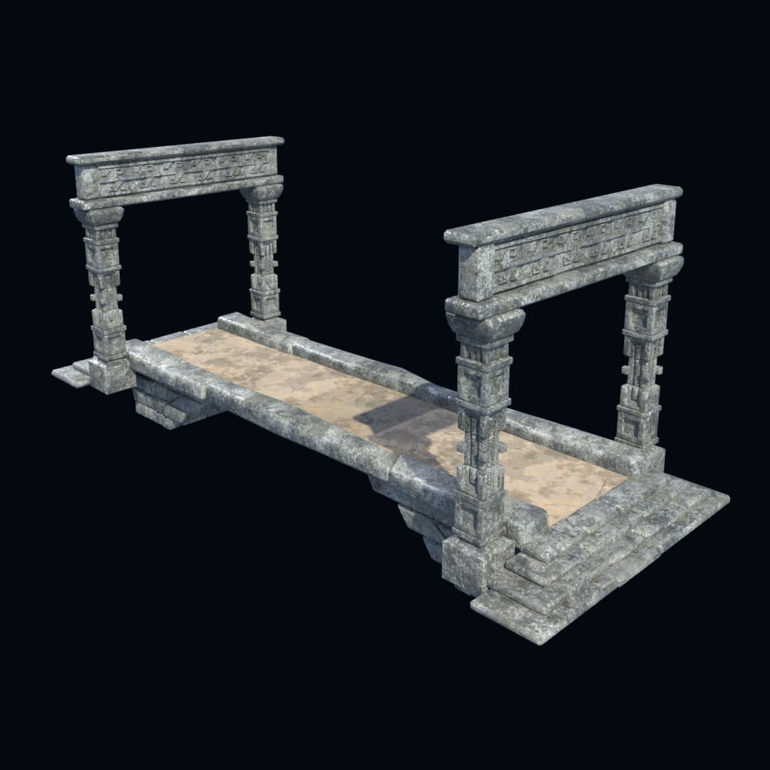 Bridge Ancient Aztec Maya Inca Collection - 3D Model by Enterables