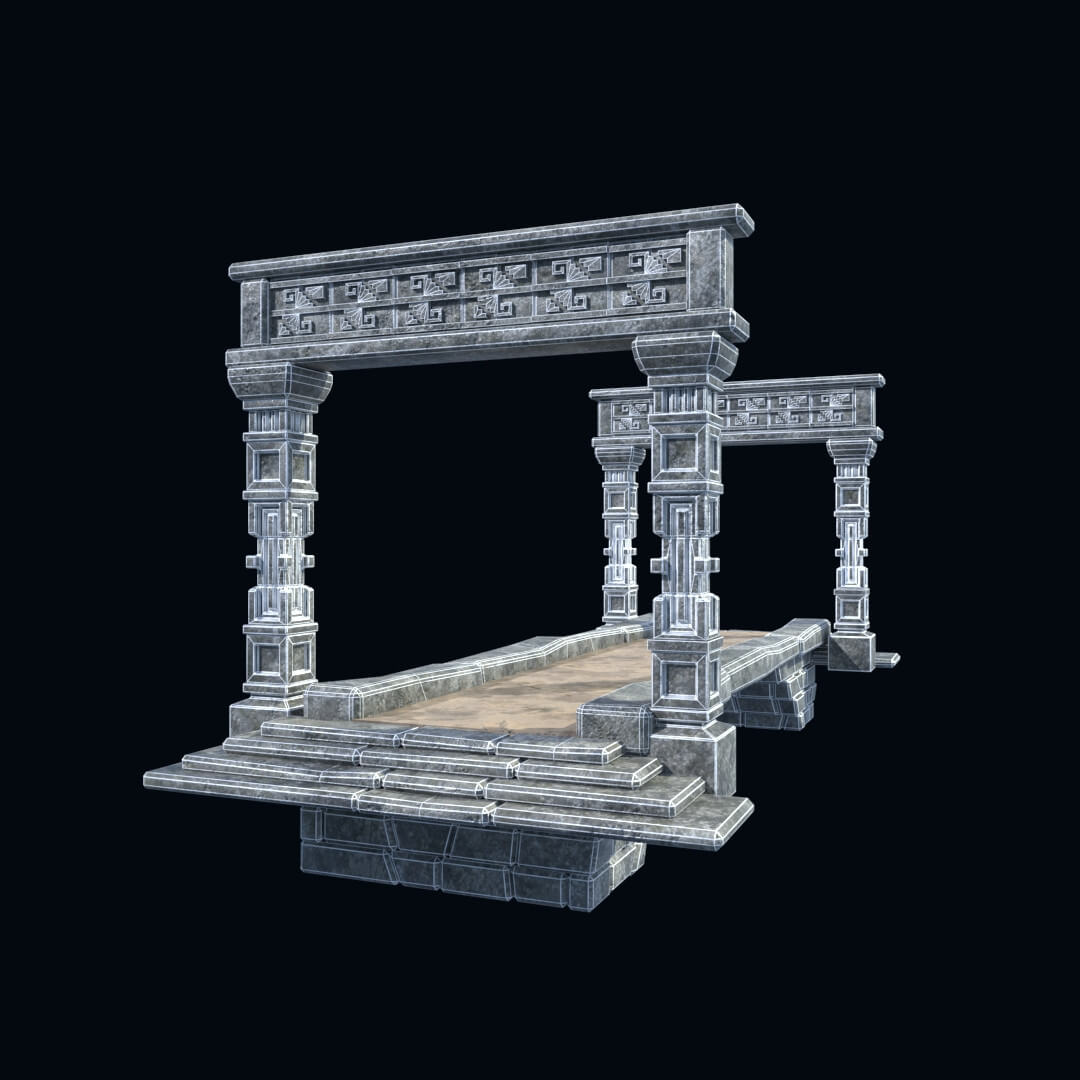 Bridge Ancient Aztec Maya Inca Collection - 3D Model by Enterables