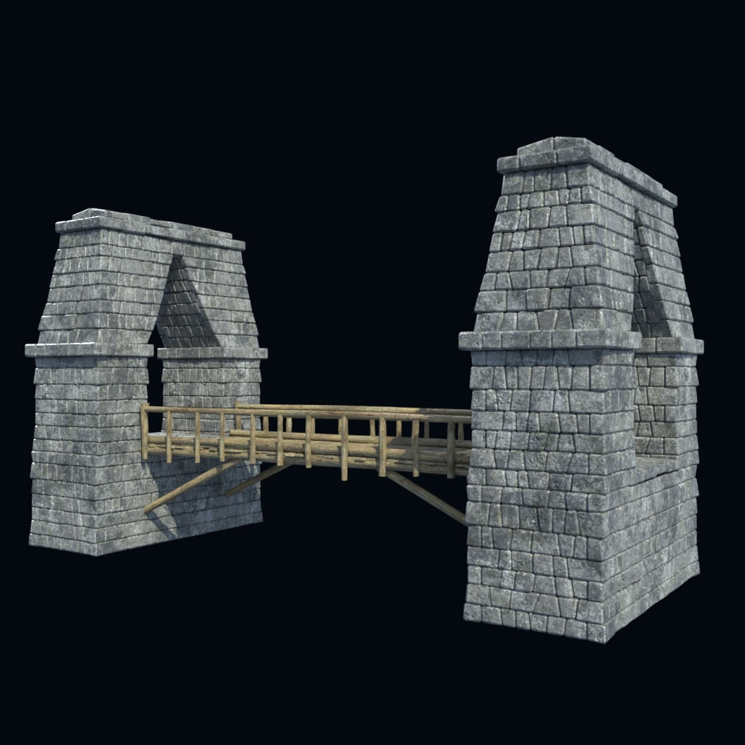 Bridge Ancient Aztec Maya Inca Collection - 3D Model by Enterables