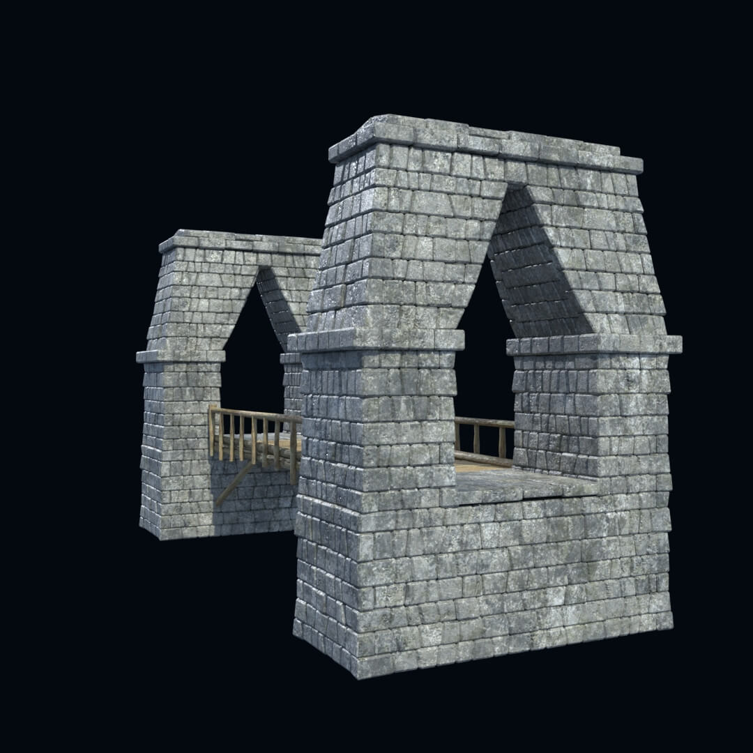 Bridge Ancient Aztec Maya Inca Collection - 3D Model by Enterables