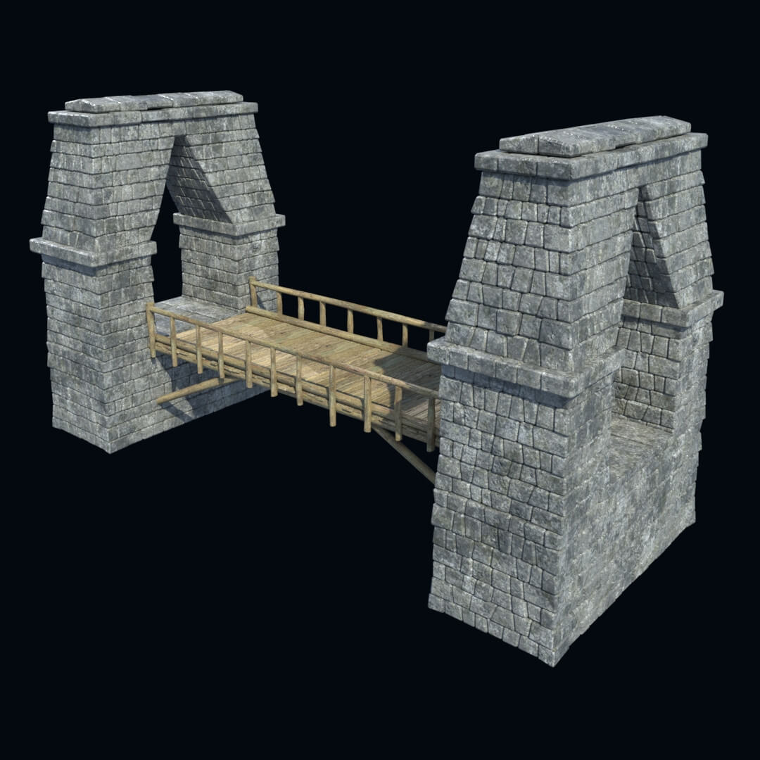 Bridge Ancient Aztec Maya Inca Collection - 3D Model by Enterables