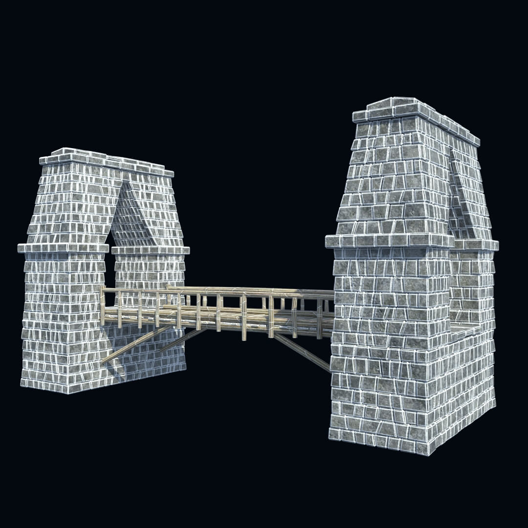 Bridge Ancient Aztec Maya Inca Collection - 3D Model by Enterables