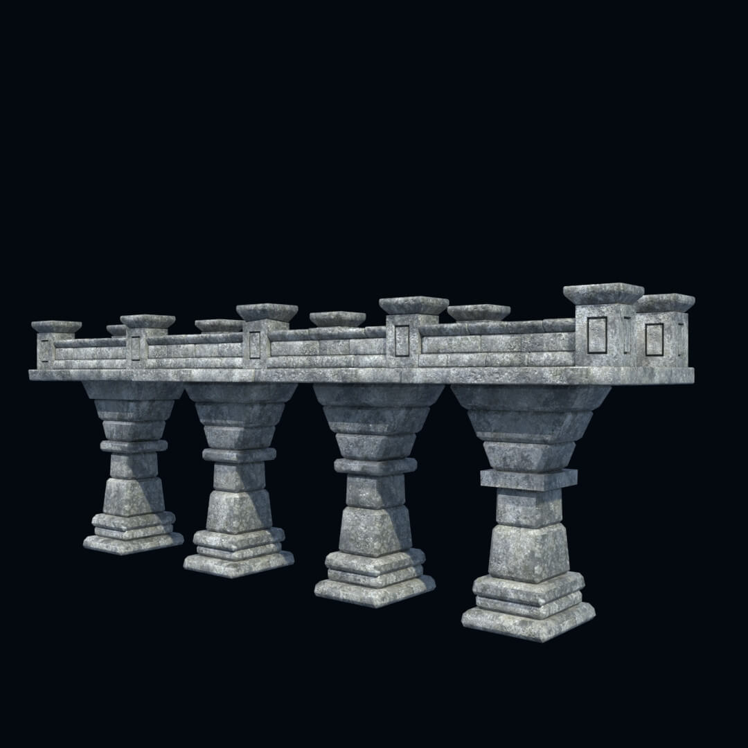 Bridge Ancient Aztec Maya Inca Collection - 3D Model by Enterables