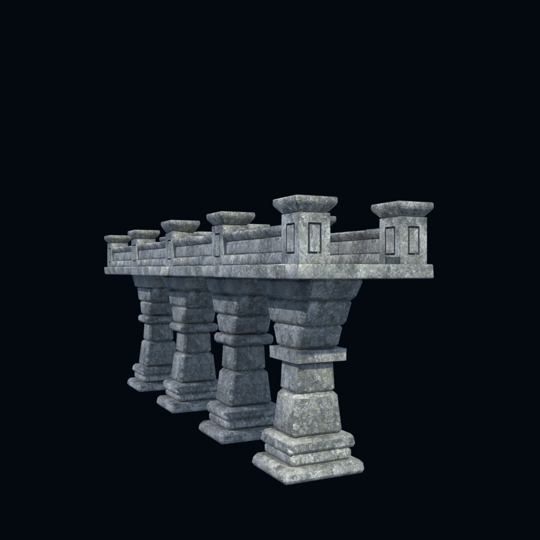 Bridge Ancient Aztec Maya Inca Collection - 3D Model by Enterables