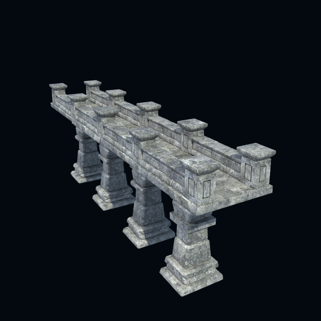 Bridge Ancient Aztec Maya Inca Collection - 3D Model by Enterables