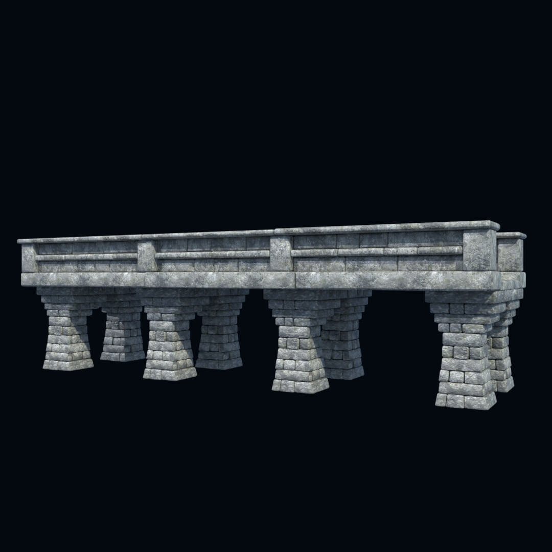 Bridge Ancient Aztec Maya Inca Collection - 3D Model by Enterables