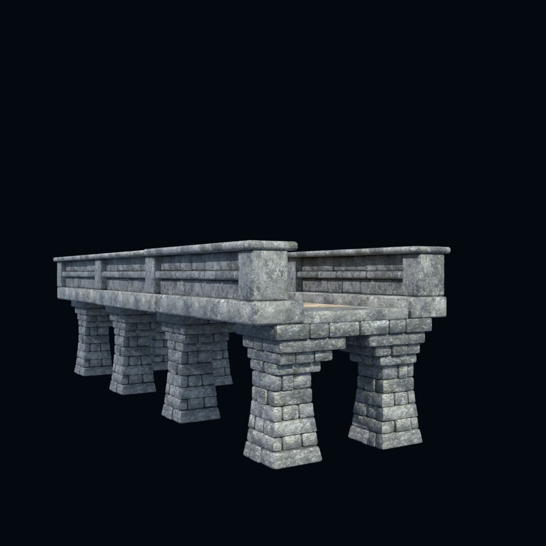 Bridge Ancient Aztec Maya Inca Collection - 3D Model by Enterables