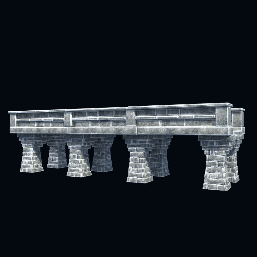 Bridge Ancient Aztec Maya Inca Collection - 3D Model by Enterables