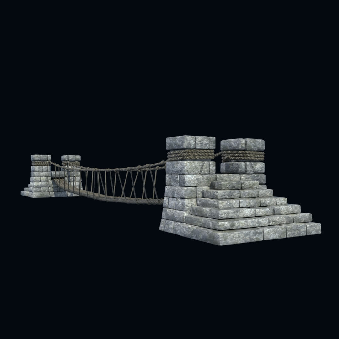 Bridge Ancient Aztec Maya Inca Collection - 3D Model by Enterables