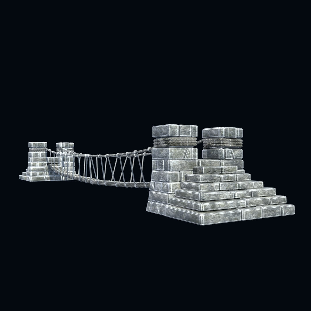 Bridge Ancient Aztec Maya Inca Collection - 3D Model by Enterables