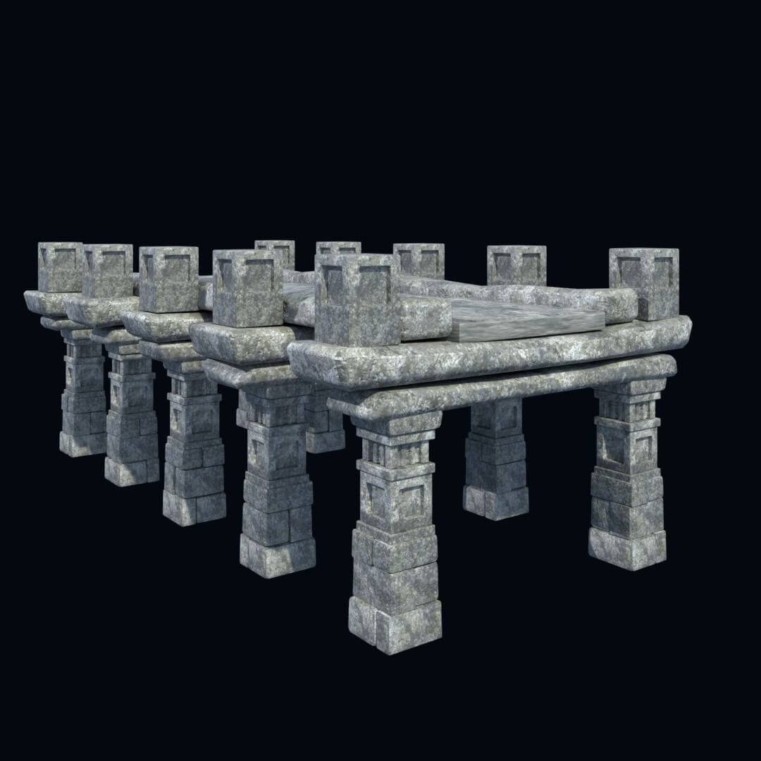 Bridge Ancient Aztec Maya Inca Collection - 3D Model by Enterables