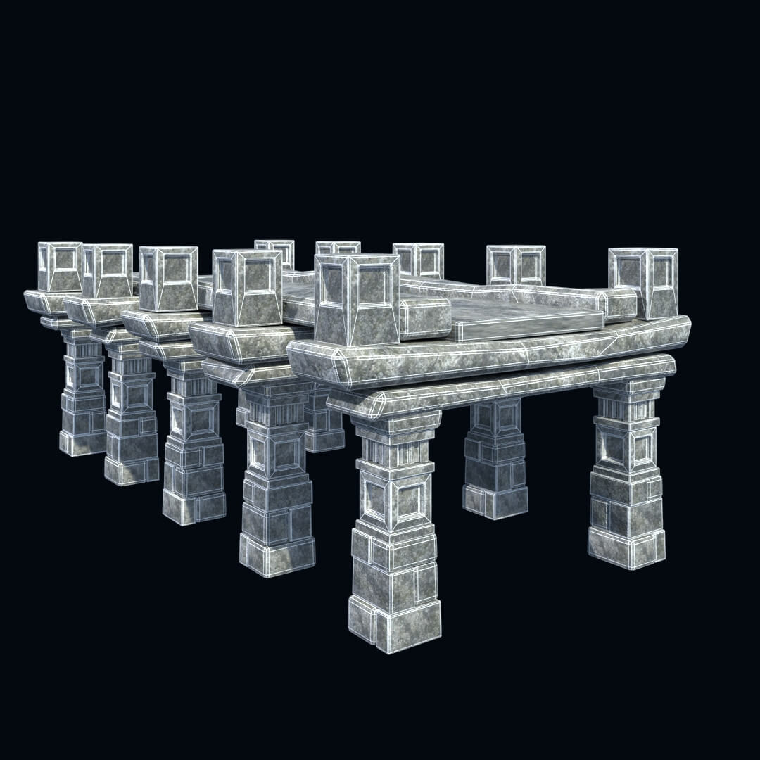 Bridge Ancient Aztec Maya Inca Collection - 3D Model by Enterables