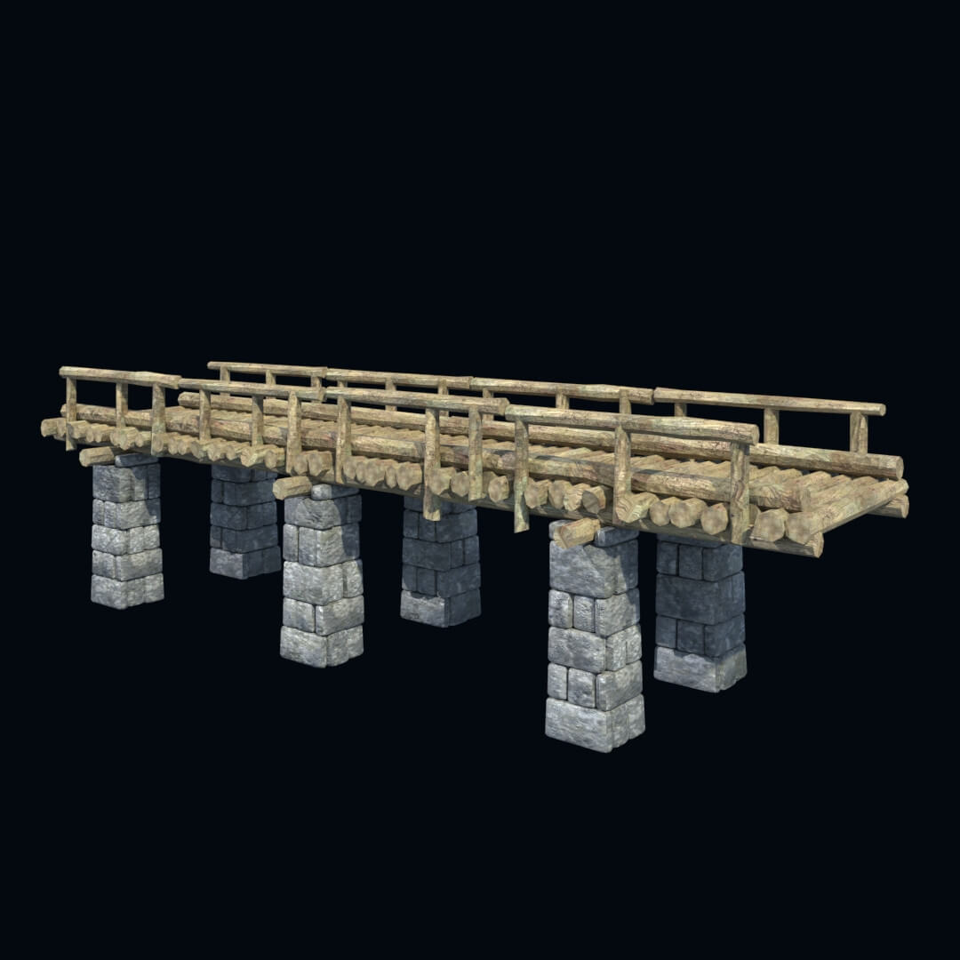 Bridge Ancient Aztec Maya Inca Collection - 3D Model by Enterables