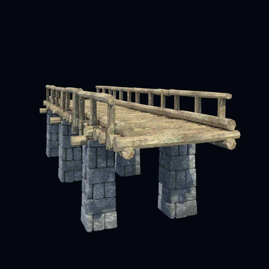 Bridge Ancient Aztec Maya Inca Collection - 3D Model by Enterables