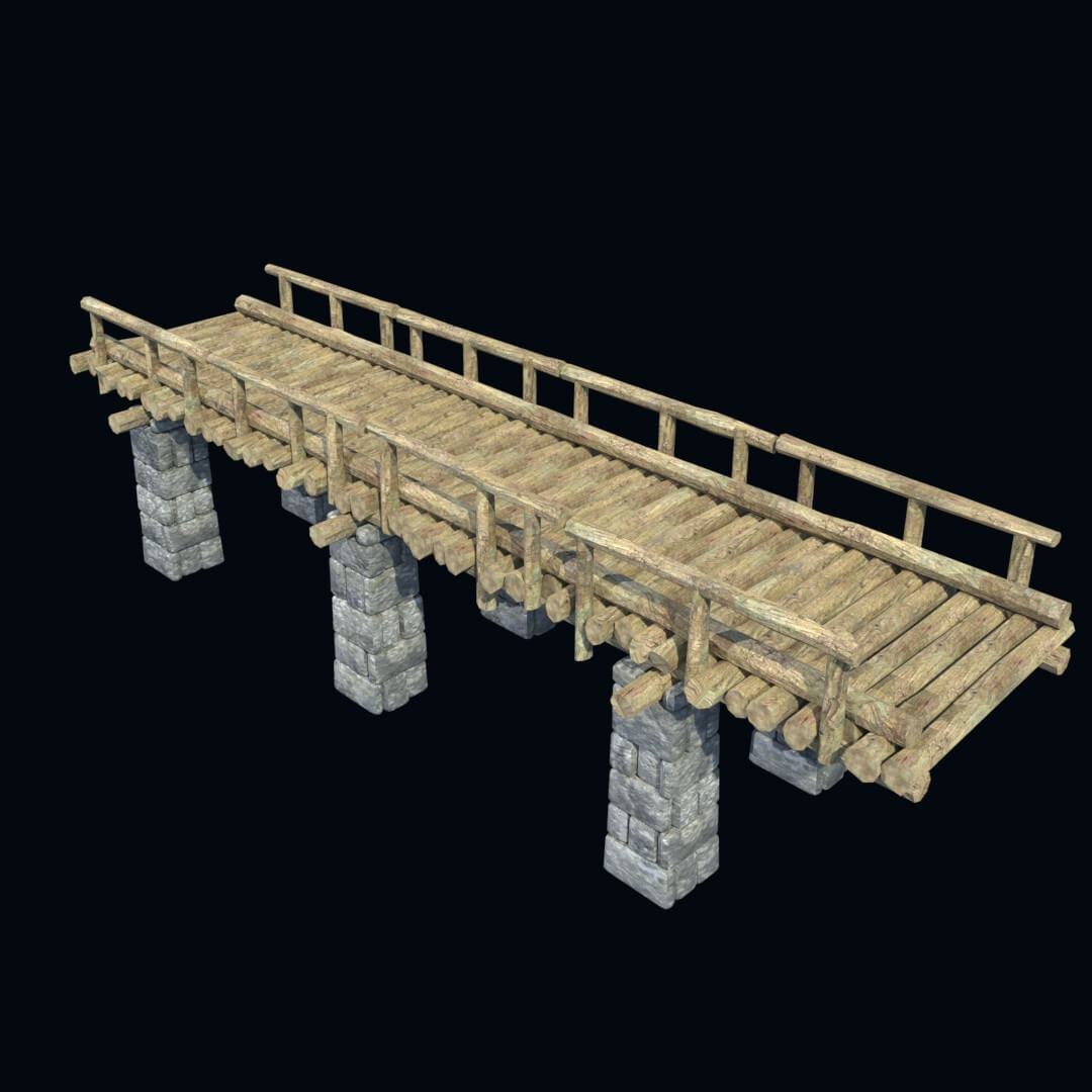 Bridge Ancient Aztec Maya Inca Collection - 3D Model by Enterables