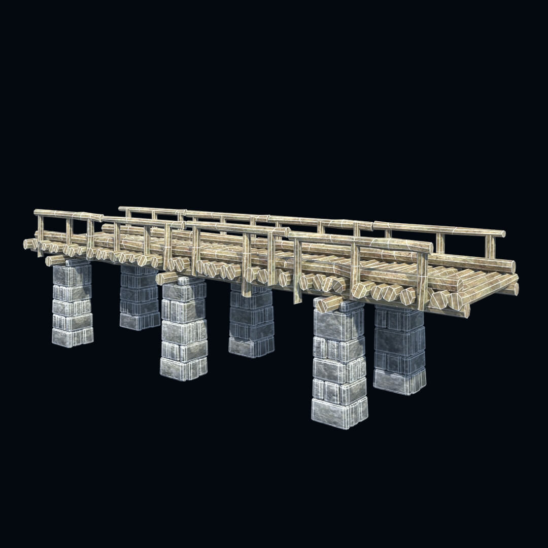 Bridge Ancient Aztec Maya Inca Collection - 3D Model by Enterables
