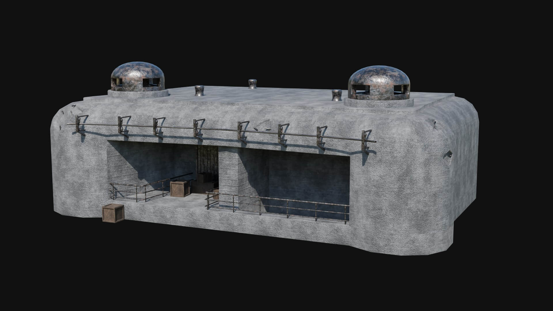 Bunker Military Base Postapo Shelter Collection - 3D Model by Enterables