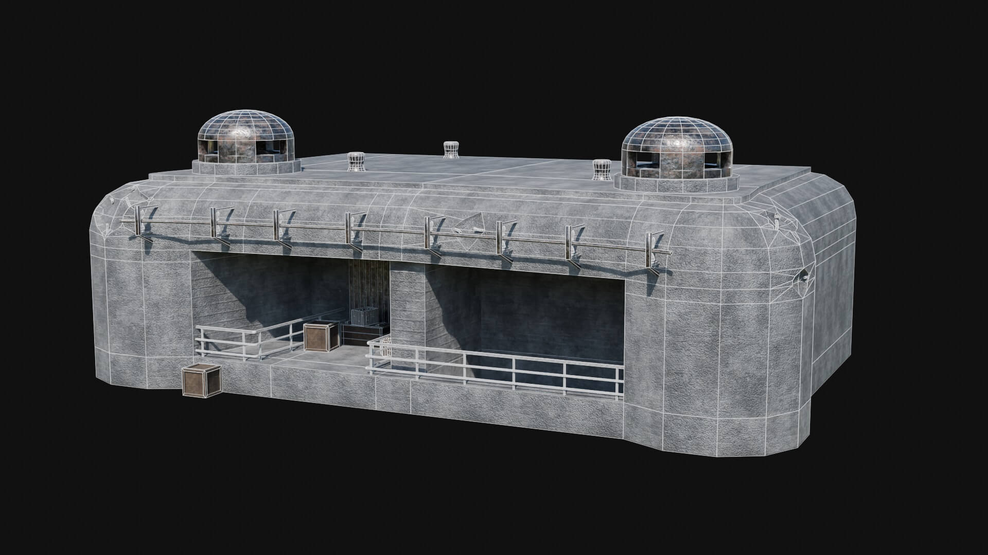 Bunker Military Base Postapo Shelter Collection - 3D Model by Enterables