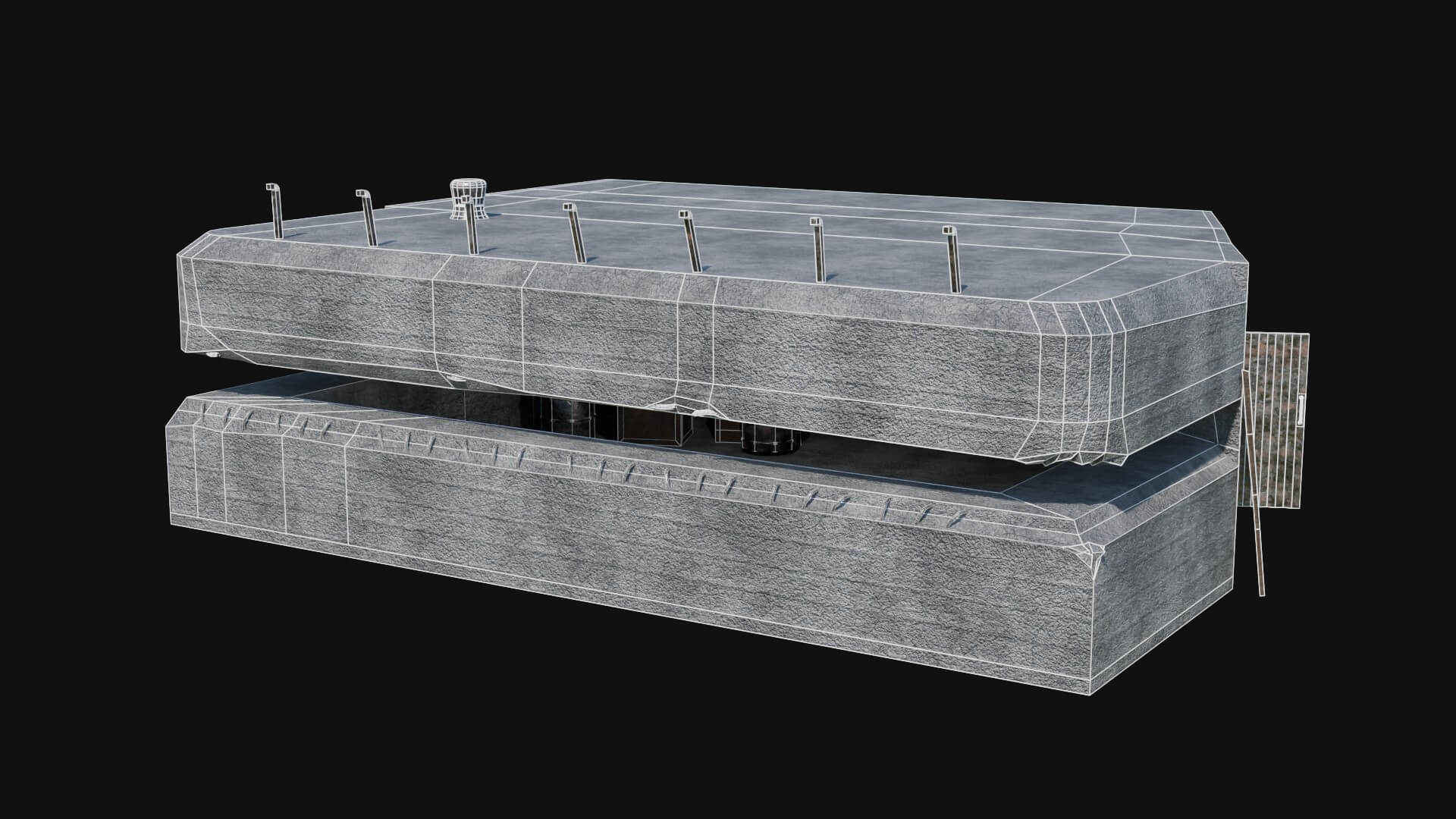 Bunker Military Base Postapo Shelter Collection - 3D Model by Enterables