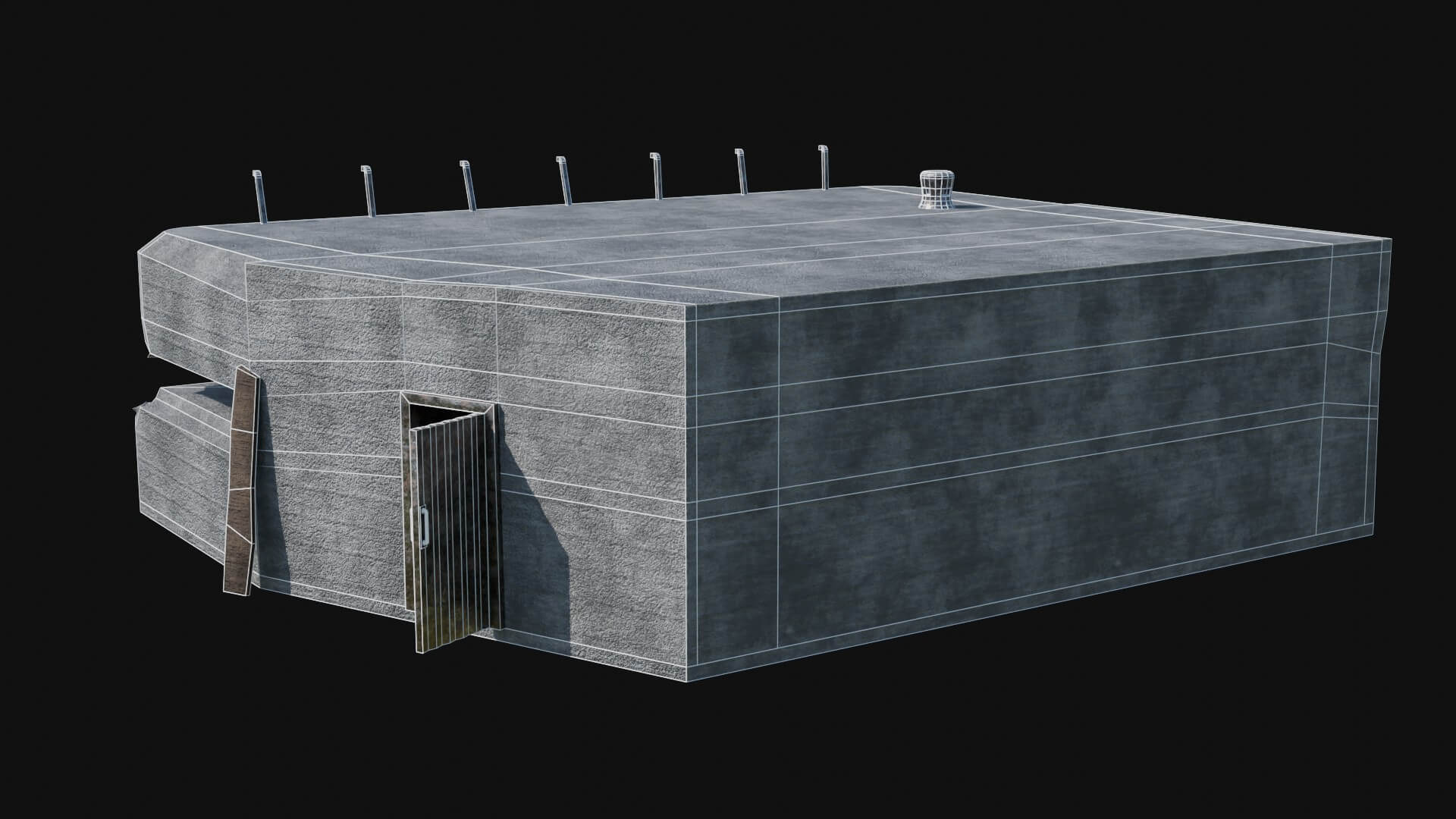 Bunker Military Base Postapo Shelter Collection - 3D Model by Enterables