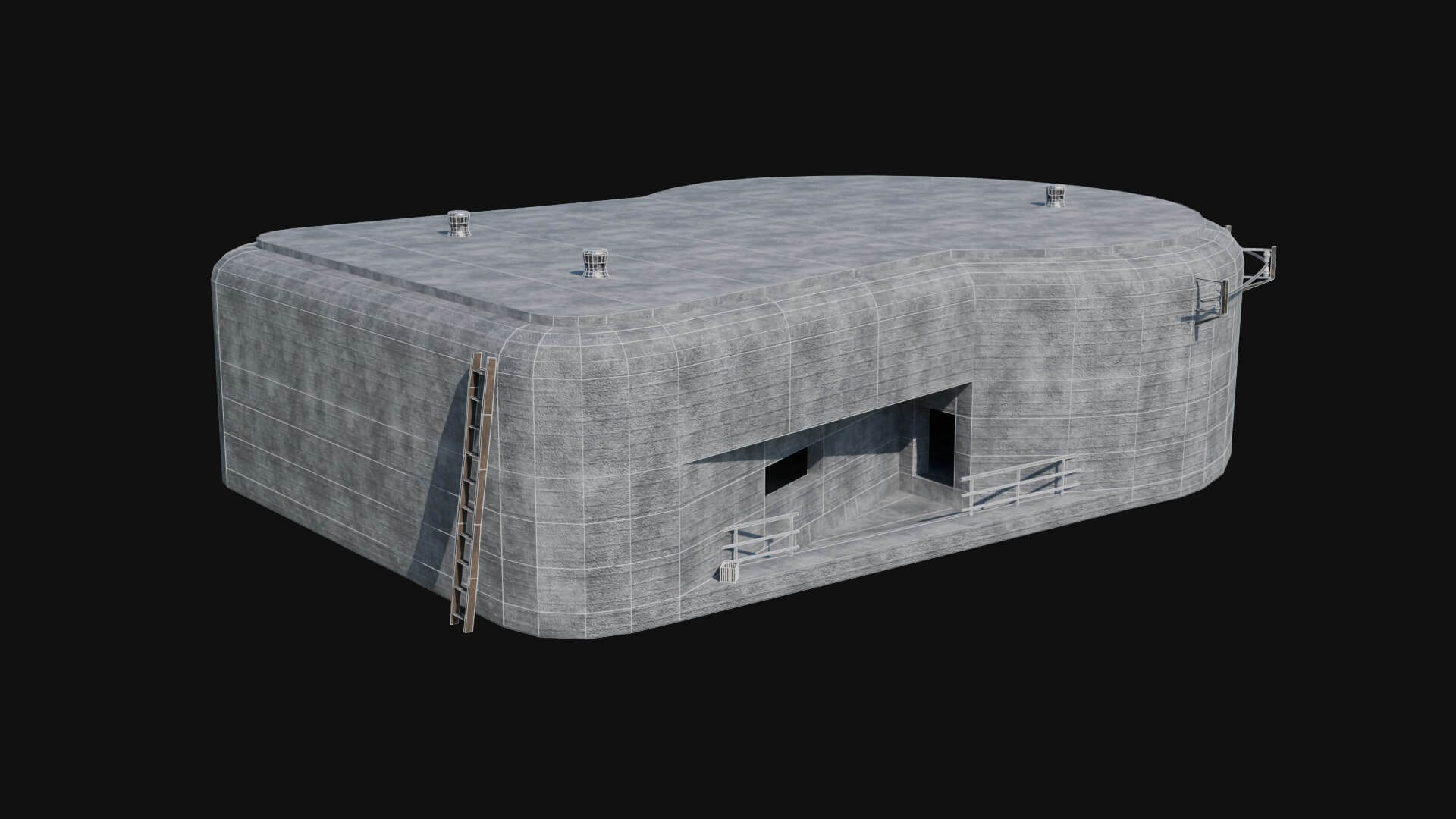 Bunker Military Base Postapo Shelter Collection - 3D Model by Enterables