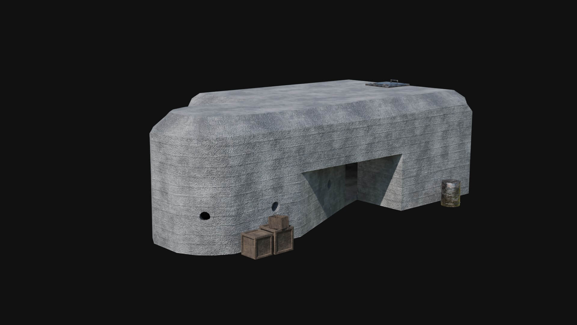 Bunker Military Base Postapo Shelter Collection - 3D Model by Enterables