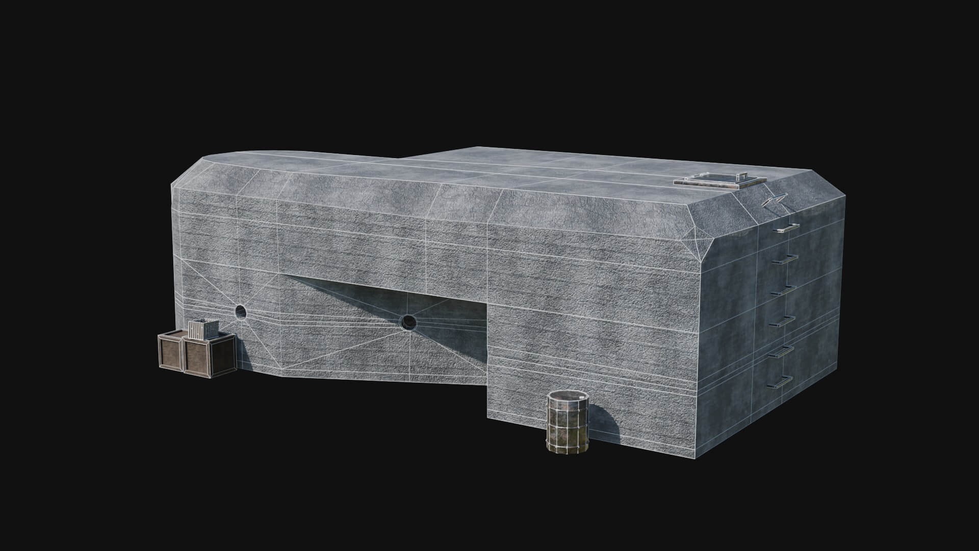 Bunker Military Base Postapo Shelter Collection - 3D Model by Enterables