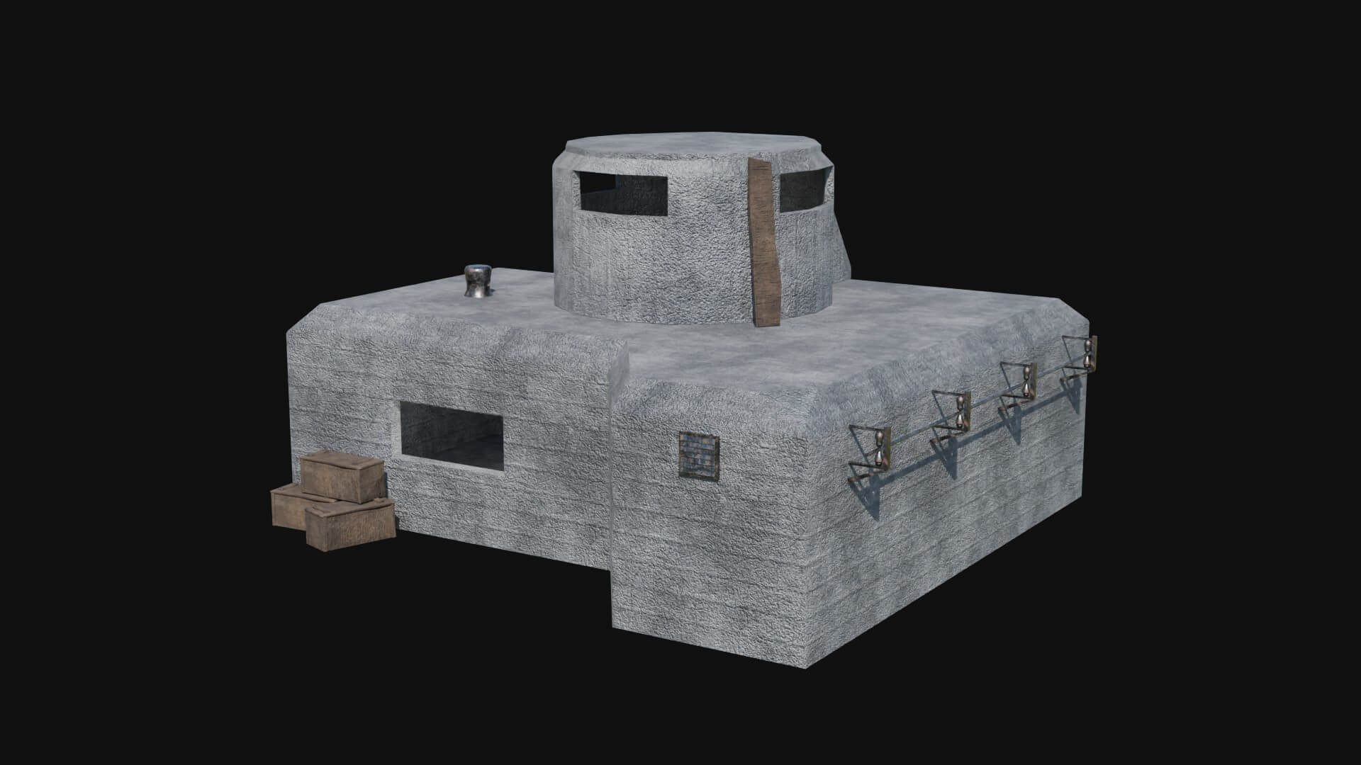Bunker Military Base Postapo Shelter Collection - 3D Model by Enterables