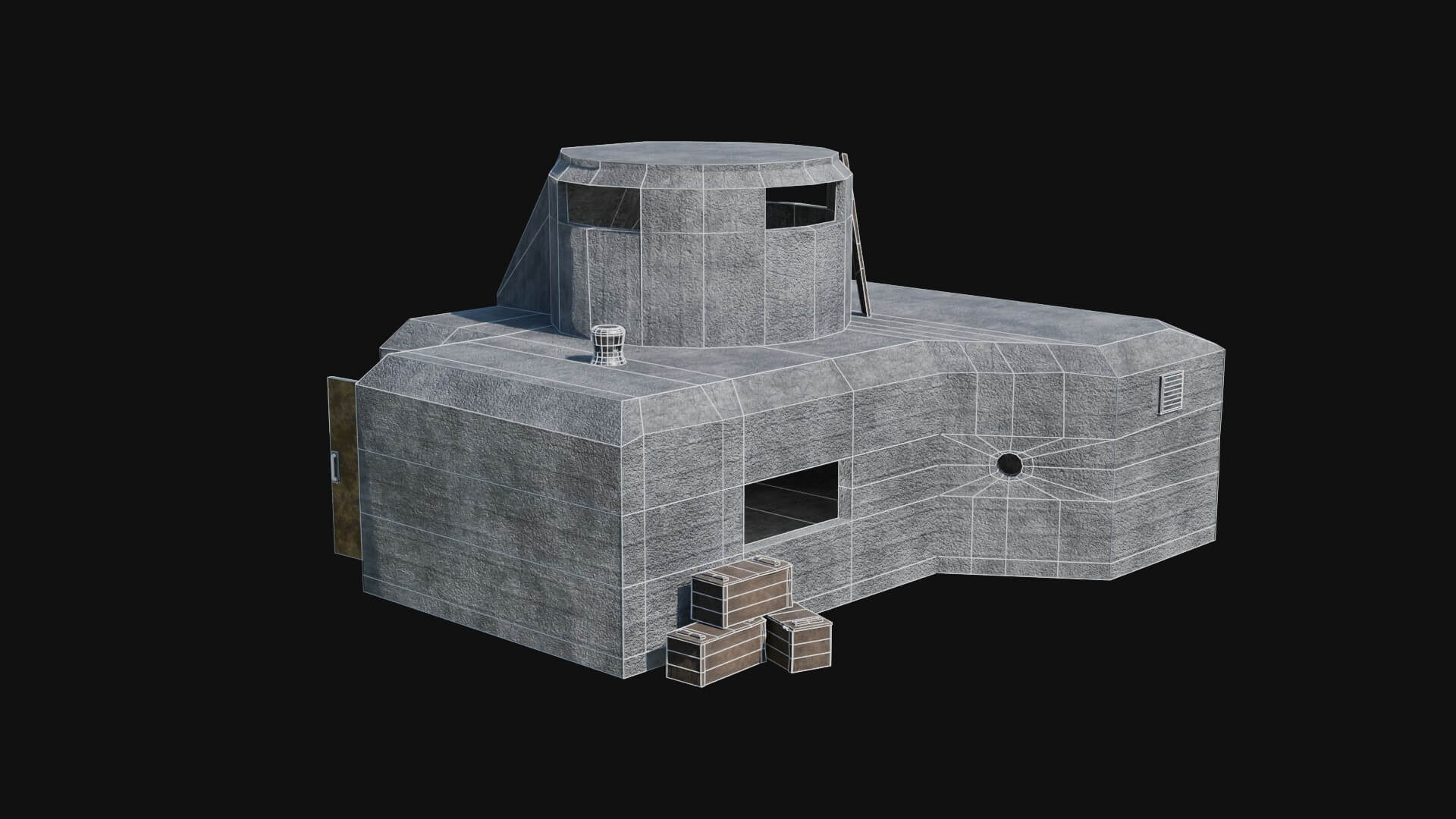 Bunker Military Base Postapo Shelter Collection - 3D Model by Enterables
