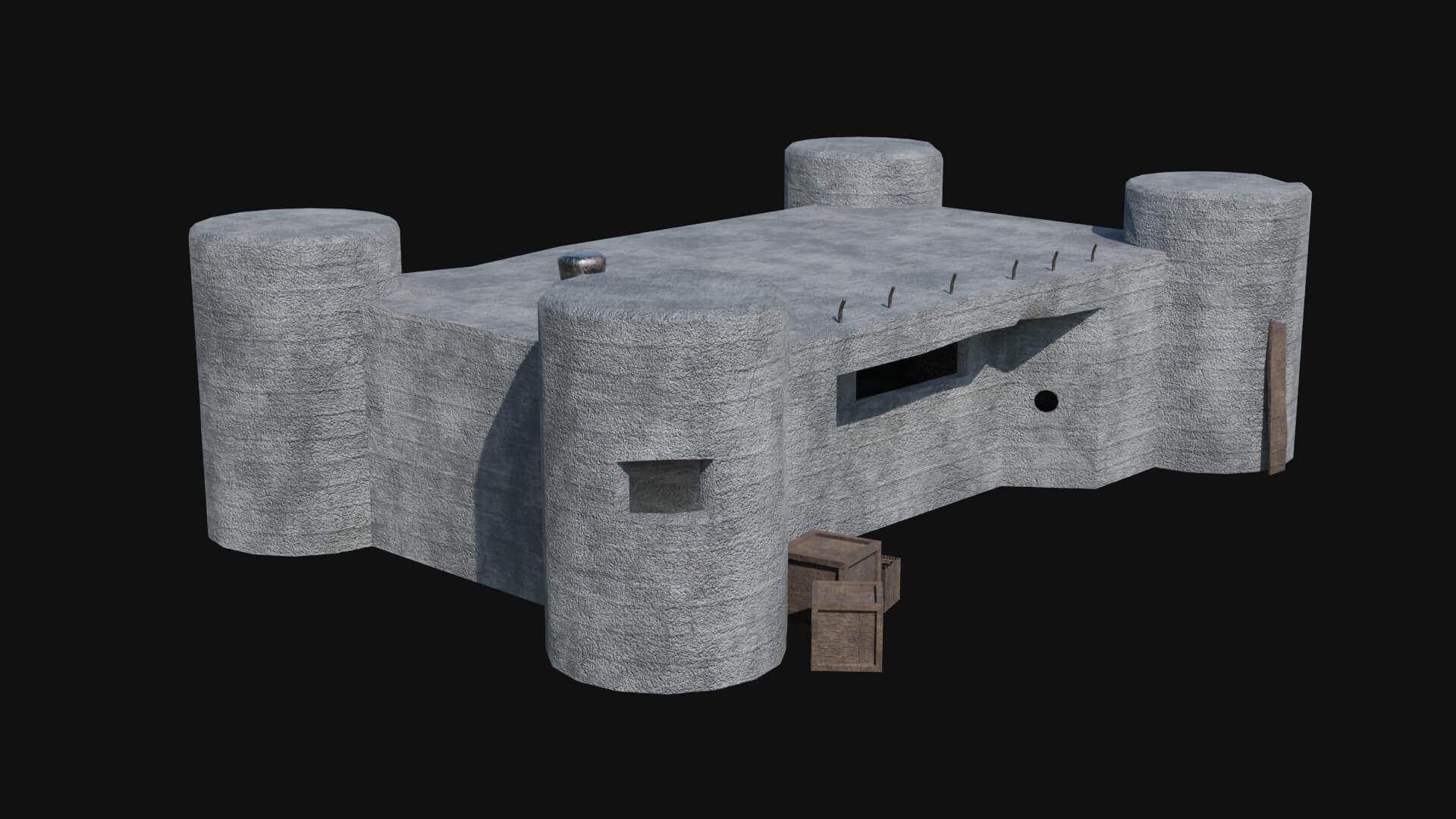 Bunker Military Base Postapo Shelter Collection - 3D Model by Enterables
