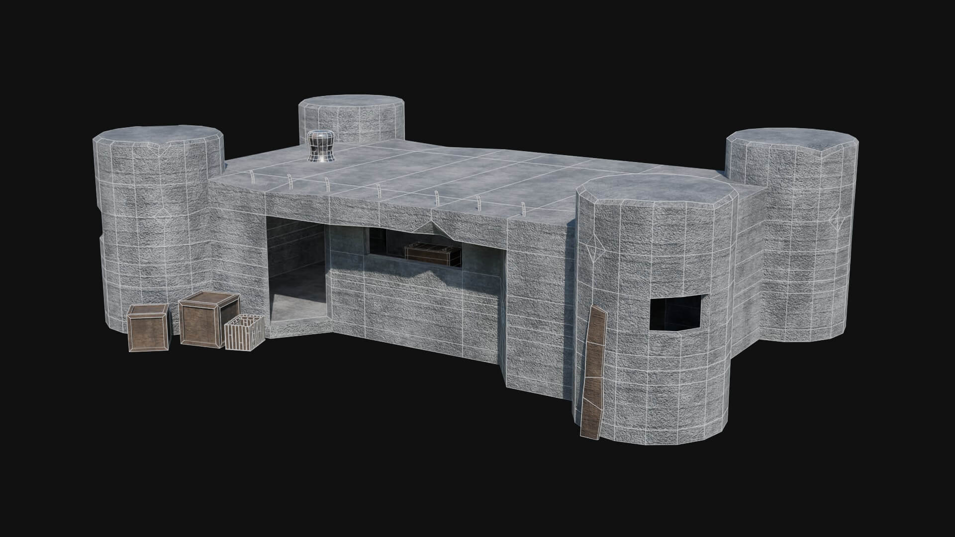 Bunker Military Base Postapo Shelter Collection - 3D Model by Enterables