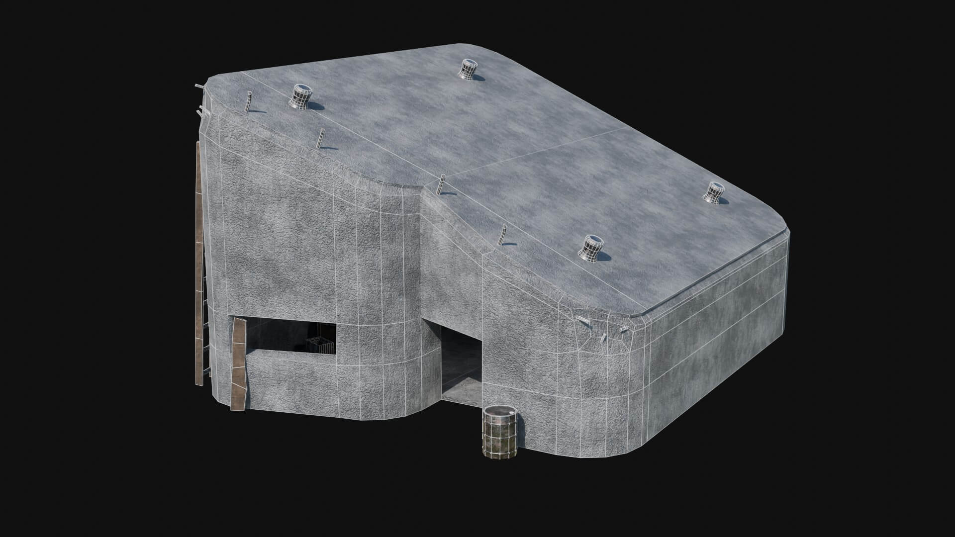 Bunker Military Base Postapo Shelter Collection - 3D Model by Enterables
