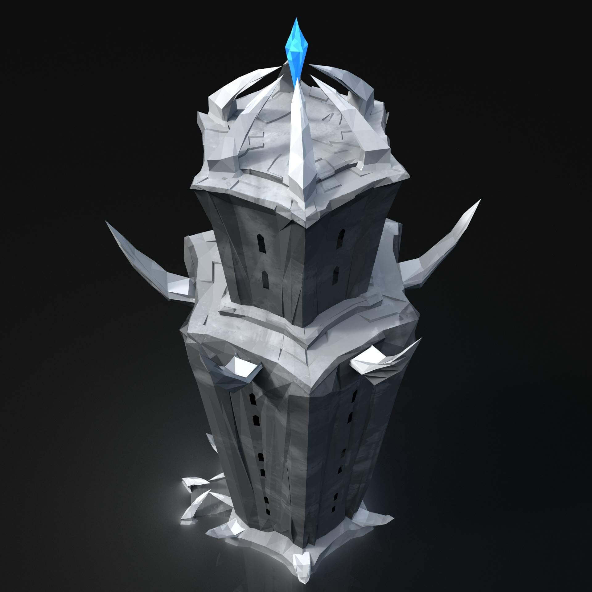 Stylised Mage's Dark Tower - 3D Model by Enterables
