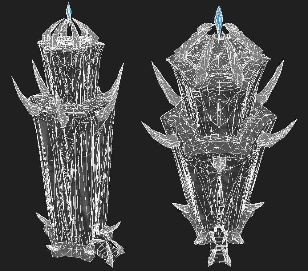 Stylised Mage's Dark Tower - 3D Model by Enterables