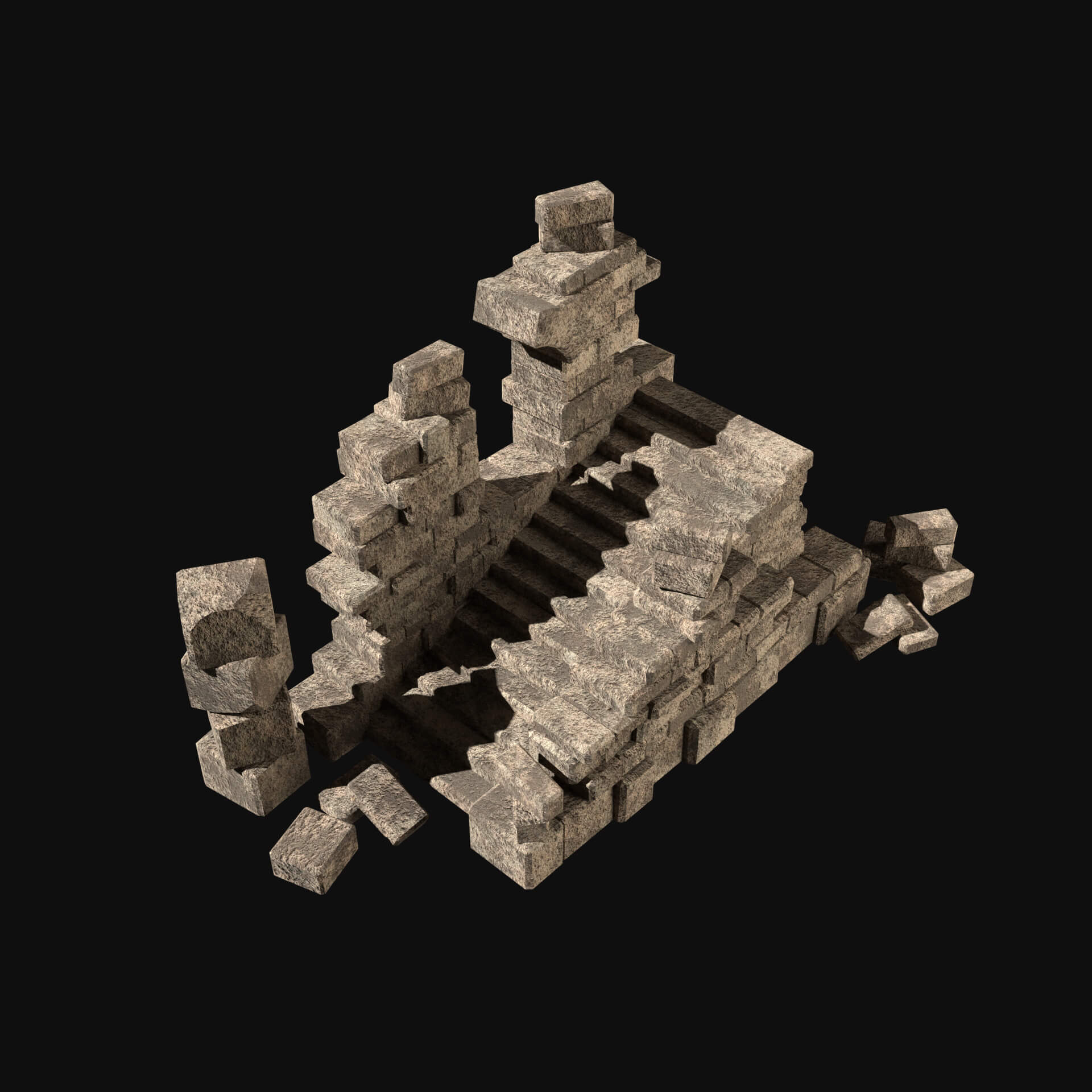 Castle Walls Ancient Ruin Collection - 3D Model by Enterables