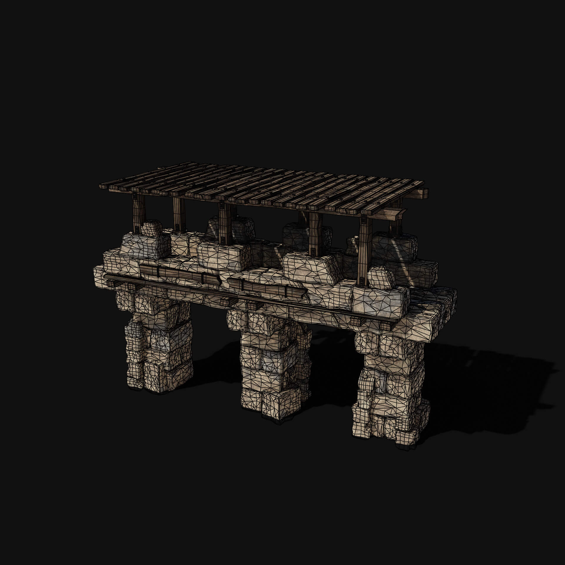 Castle Walls Ruin Collection - 3D Model by Enterables