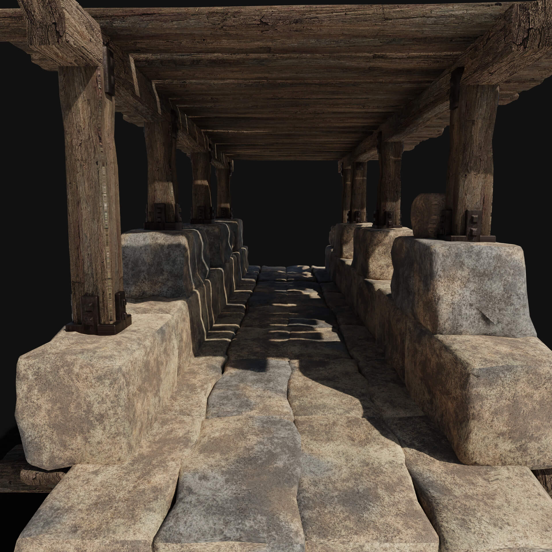 Castle Walls Ruin Collection - 3D Model by Enterables