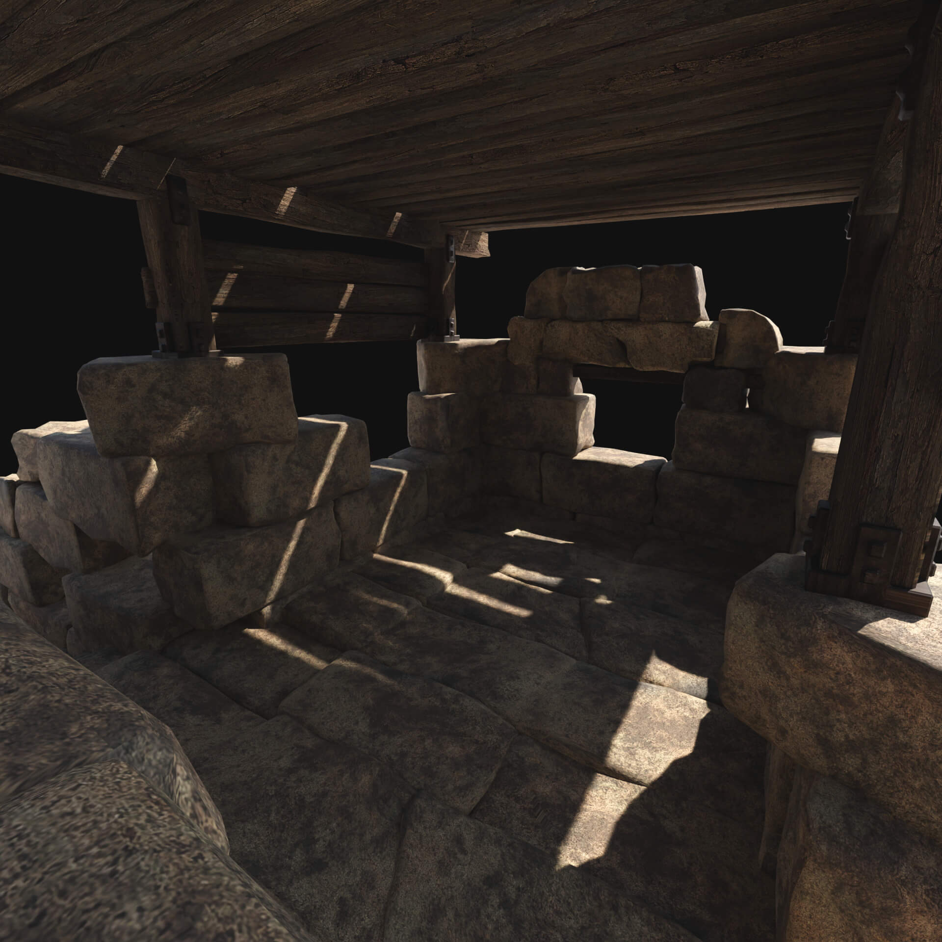 Castle Walls Ruin Collection - 3D Model by Enterables