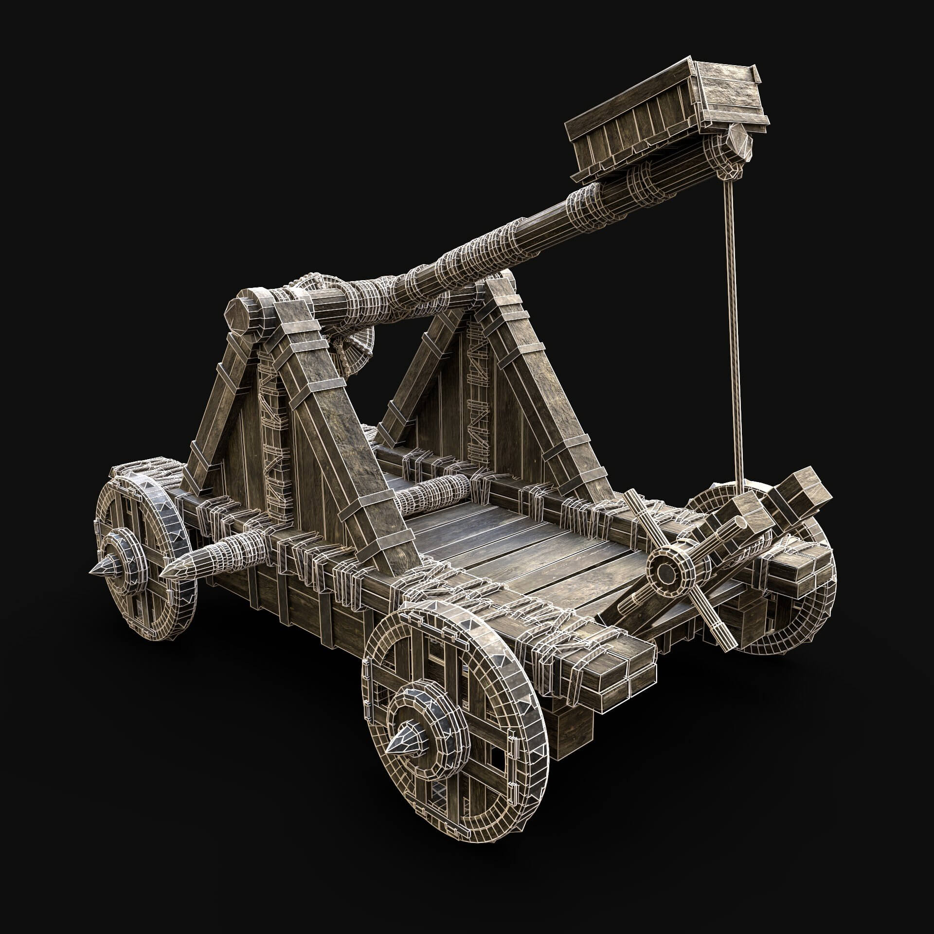 Medieval Catapult Collection - 3D Model by Enterables