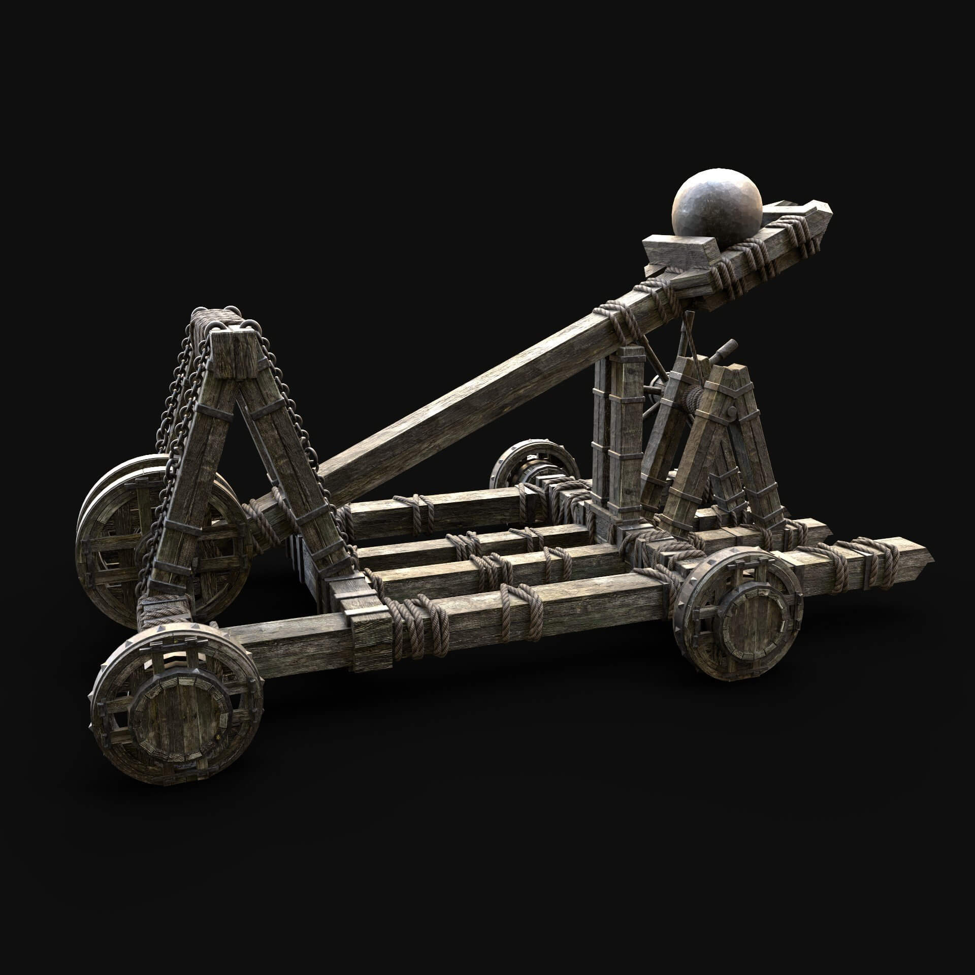 Medieval Catapult - 3D Model by Enterables