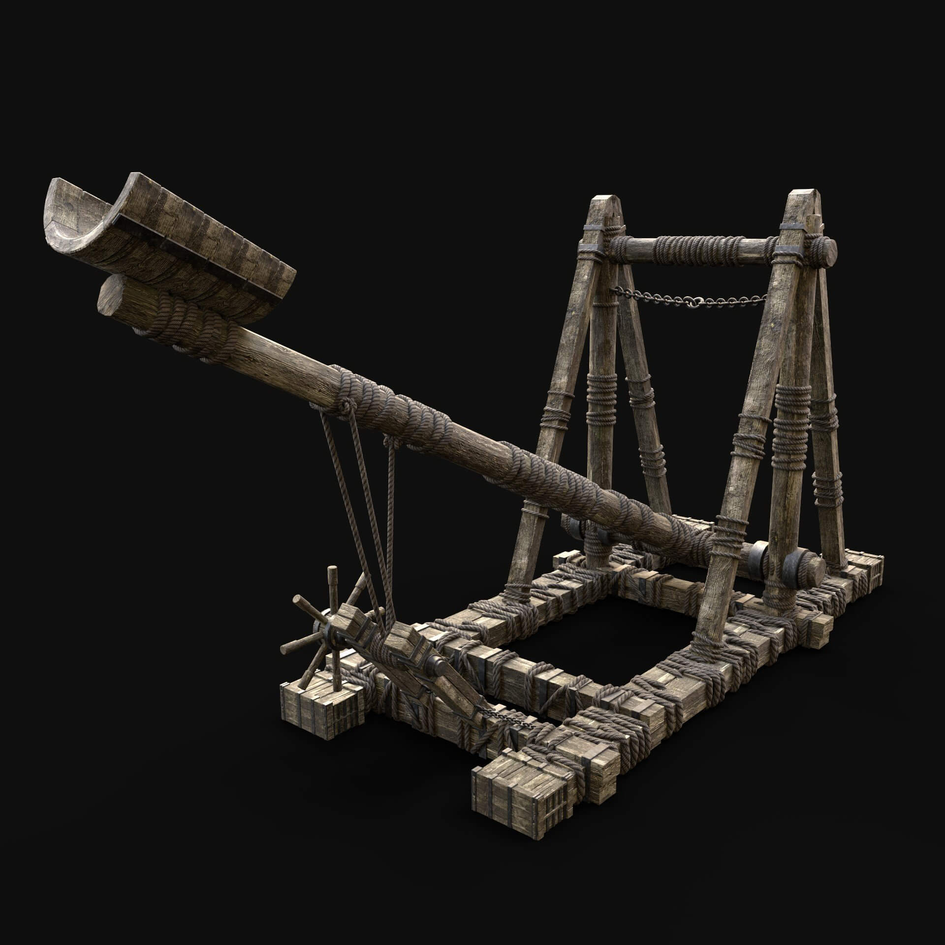 Medieval Catapult - 3D Model by Enterables