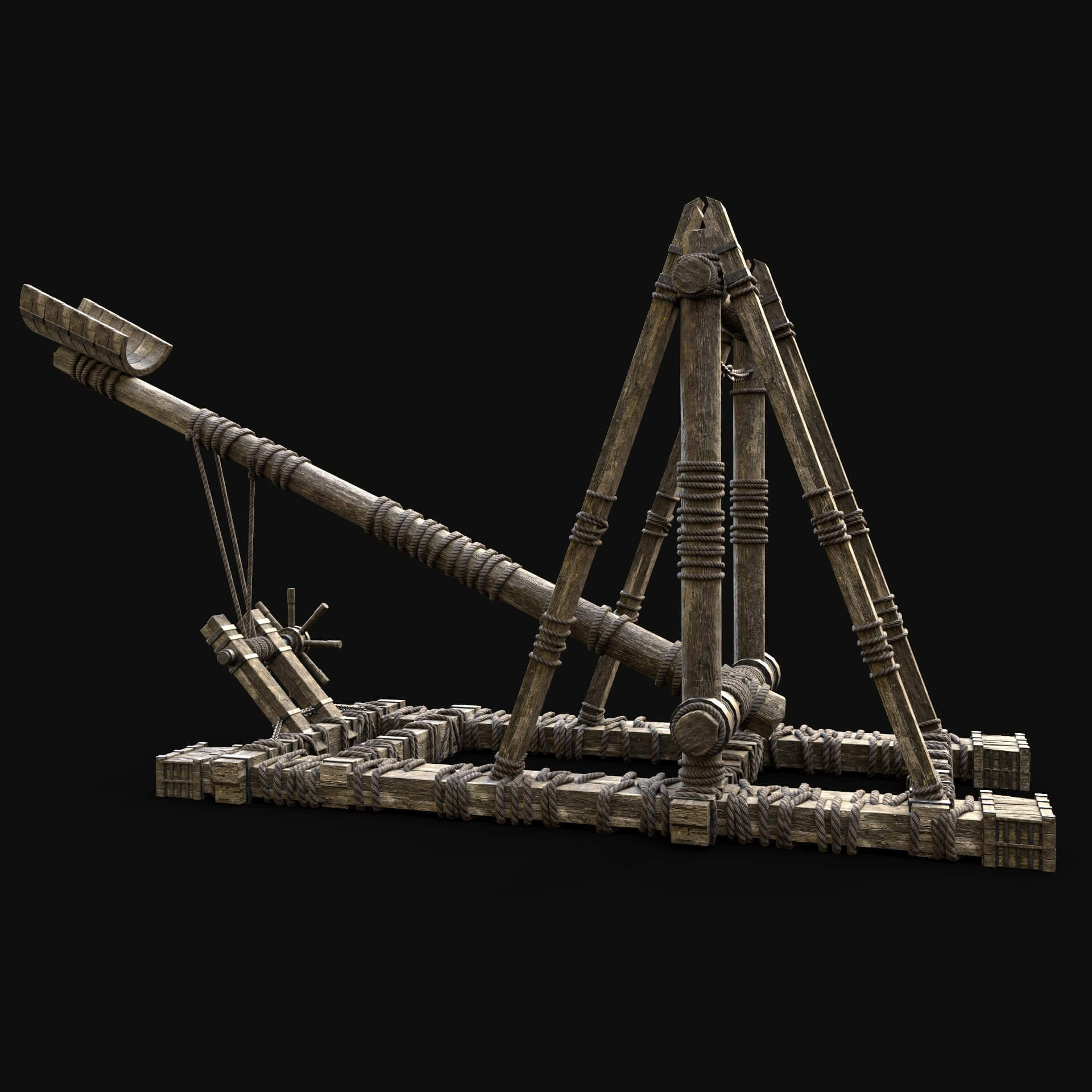 Medieval Catapult - 3D Model by Enterables